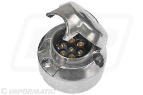 7 Pin Trailer Socket Female Metal Four Fasteners Ltd