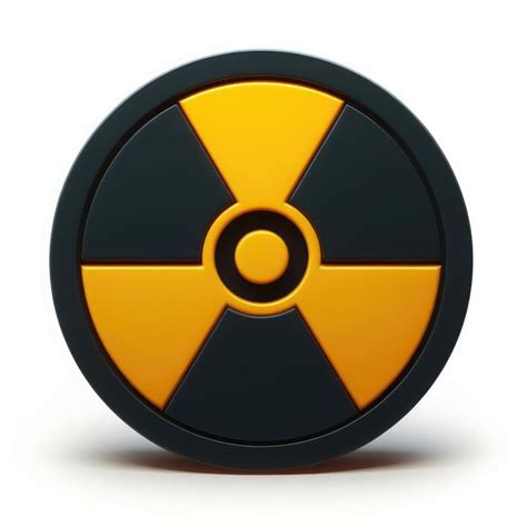Radiation Warning Sign Isolated White Premium Ai Generated Image