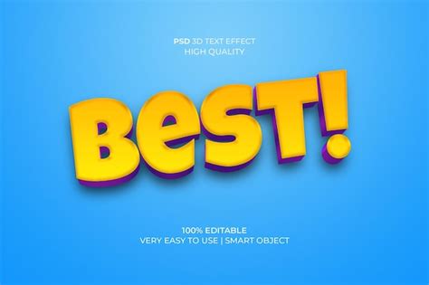 Premium PSD Best D Text Style Effect Premium Psd