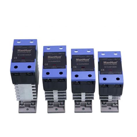 S1a48 Din Rail Solid State Relay With Radiator 10da 25da 60da 80da 100da 120da Dc Control Ac