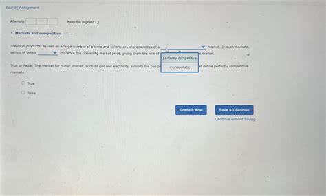 Solved Back To Assignmentattemptskeep The Highest 2markets