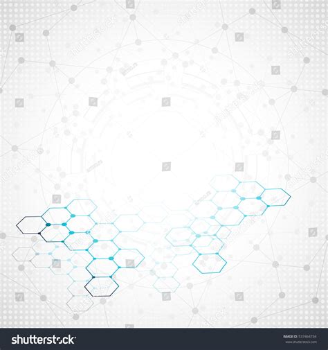 Abstract Technology Vector Background Connection Structure Stock Vector