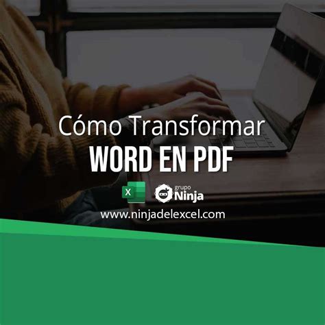 Cómo Convertir Word en PDF Documento DOC para PDF Ninja del Excel