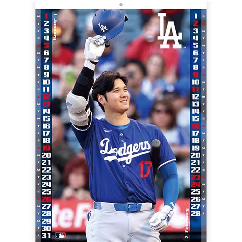 【祝優勝】2025年 大谷翔平 ロサンゼルス・ドジャース 壁掛けカレンダー メルカリ