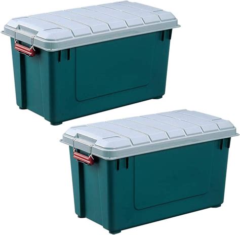 Jp 【2個セット】アイリスオーヤマ 収納 Box 615×375×330 Rvbox 600 グレー ダークグリーン