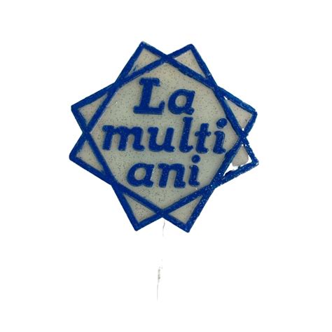 Свещ за рожден ден Happy Birthday модел синя звезда 8 см Emag Bg