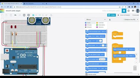 Sensor Ultrassônico Tinker Cad Programaçãp Em Blocos Youtube