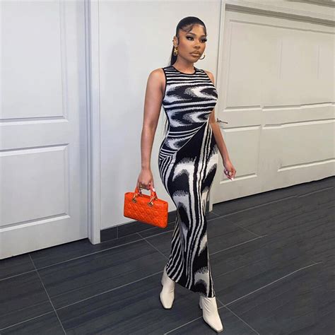 여성용 해변 커버 업 목욕 세트 여름 원피스 스트리트 샷 프린트 하이웨이스트 슬림핏 스판덱스 롱 비치웨어 2023