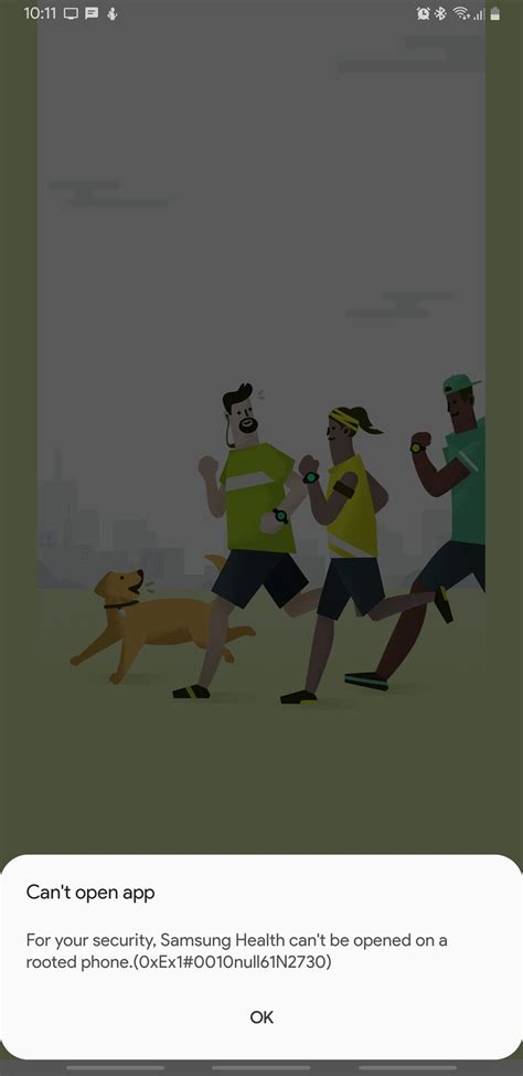 Root Error On Samsung Health On A Phone That Has Never Been Rooted