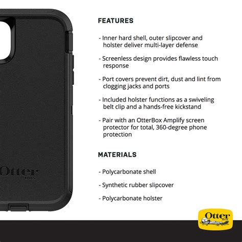 Otterbox Defender Case For Apple Iphone 11 Pro Max Black