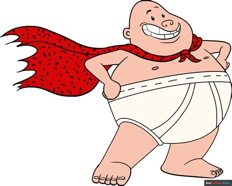 How To Draw Captain Underpants Really Easy Drawing Tutorial