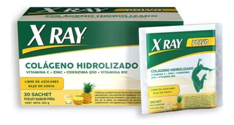 X Ray Colageno Hidrolizado 30 Sachet Polvo Sabor Piña Perfumeria Milagros