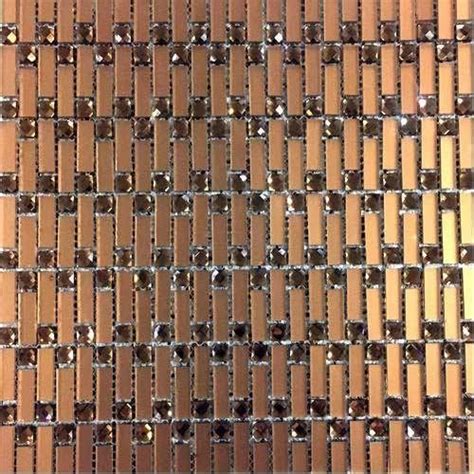 Imported Pinkrose Gold Designer Glass Mosaic Tile Thickness 0 5 Mm