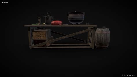 Game Asset Table For Preparing The Stew Superhive Formerly Blender