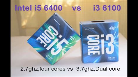 Intel core i5 6400 vs i3 6100, is i3 better than i5 - video editing ...