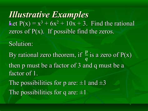 Rational Zero Of Polynomial Function Ppt