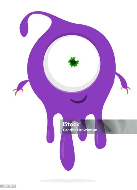 Desain Karakter Monster Lucu Kartun Ilustrasi Vektor Terisolasi