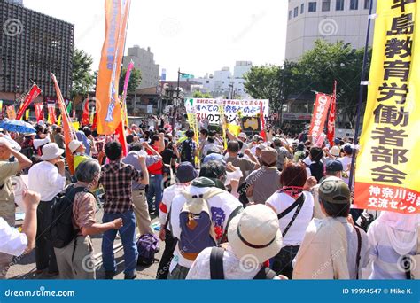 Anti Nuclear Protests In Japan Editorial Photography Image Of Slogan