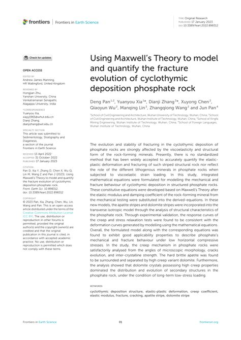 Pdf Using Maxwells Theory To Model And Quantify The Fracture