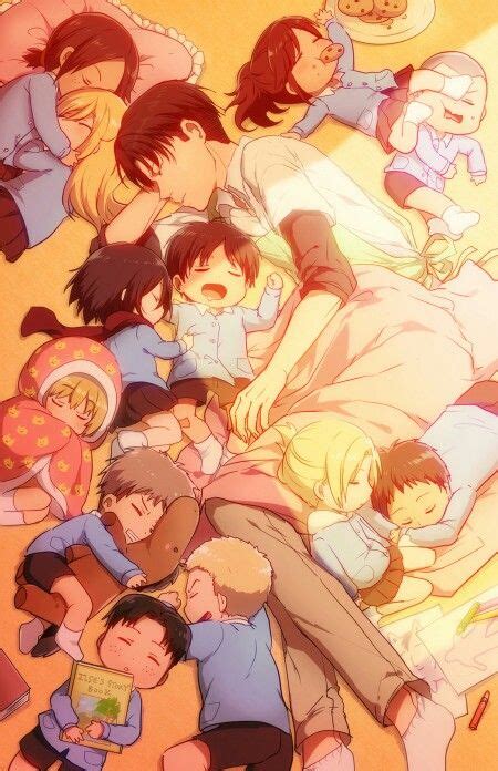 Sleeping Aot Characters There Is So Much Adorableness In This Picture