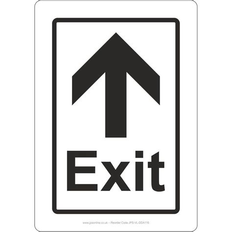 Exit Up Arrow Sign Jps Online Ltd