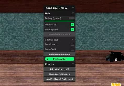 Doors Race Clicker Script AutoRace AutoSpeed AutoHatch Roblox Scripter