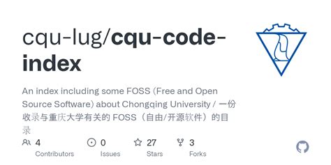 github cqu lug cqu code index an index including some foss free and