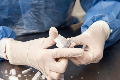 Premium Photo Scientist Preparing Paraffin Blocks Containing Biopsy Tissue For Sectioning