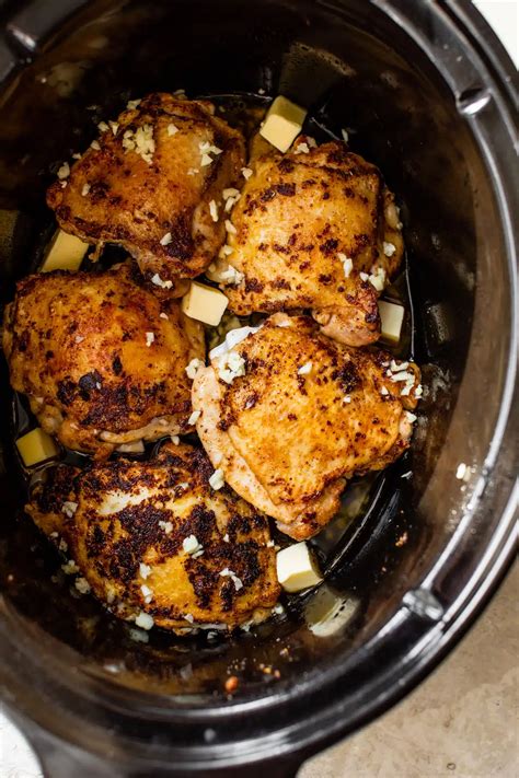 Slow Cooker Chicken Thighs The Almond Eater