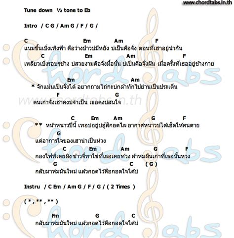 หน้าหนาวปีนี้คอร์ด คอร์ด หน้าหนาวปีนี้ เฟิร์น กัญญารัตน์