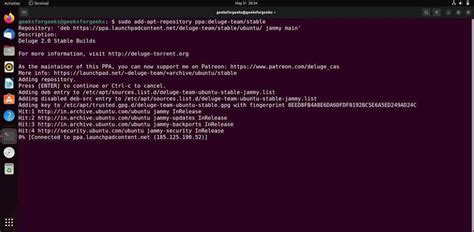 How To Install Deluge BitTorrent Client On Ubuntu GeeksforGeeks