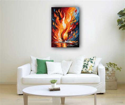 Fire Element Abstract Art For Fame Enhance Your Space Artfactory