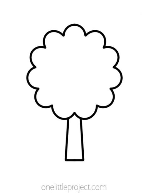 Tree Outline Free Printable Tree Template Shapes