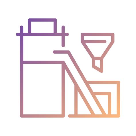 Coal Preparation Plant Pixel Perfect Gradient Linear Vector Icon
