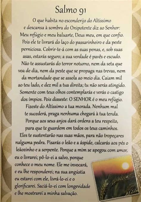 SALMO 91 Completo Oração Forte e Poderosa