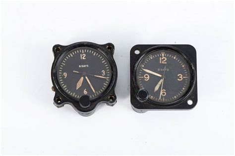 Wwii Allied Fighter Aircraft 8 Day Cockpit Clock Two