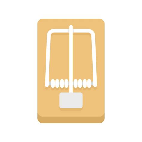 Wood Mouse Trap Icon Flat Style 14478832 Vector Art At Vecteezy