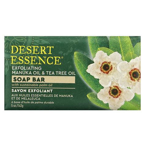 Desert Essence Exfoliating Manuka Oil And Tea Tree Oil Soap Bar 5 Oz