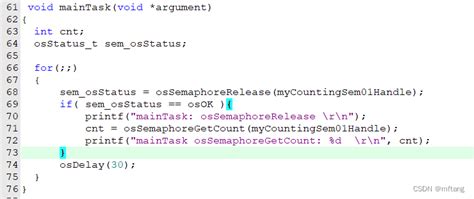 Free Rtos中semaphore（计数信号量）的使用介绍ossemaphorenew Csdn博客