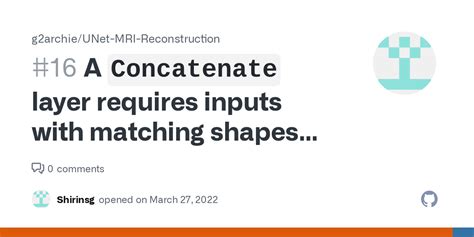 A `concatenate` Layer Requires Inputs With Matching Shapes Except For