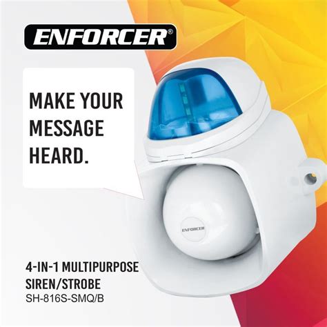 4 In 1 Multipurpose Siren Strobe Strobing Siren 4 In 1