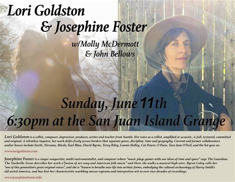 Lori Goldston And Josephine Foster Play At The Grange The Journal Of