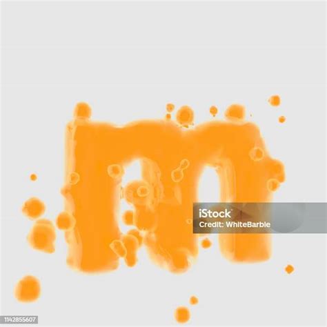 3d 문자 M 소문자입니다 흰색 배경에 고립 된 방울과 오렌지 주스 글꼴 0명에 대한 스톡 사진 및 기타 이미지 0명 3차원 형태 감귤류 과일 Istock