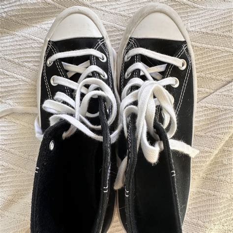 Black High Top Platform Converse Slightly Worn But Depop