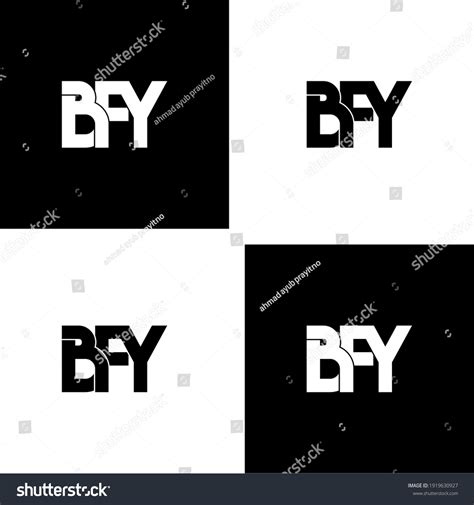 Bfy Letter Original Monogram Logo Design Royalty Free Stock Vector