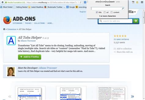 How To Add A Search Box And Other Options To List All Tabs Menu In