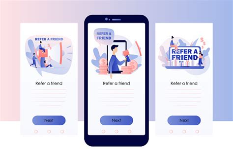 친구 개념을 참조 하십시오 모바일 스마트 폰에 대 한 화면 템플릿입니다 평면 만화 스타일입니다 벡터 일러스트 만화에 대한 스톡 벡터 아트 및 기타 이미지 Istock