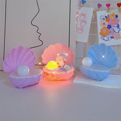 贝壳小夜灯手工店diy小饰品手工材料夜市摆摊diy奶油胶小夜灯 阿里巴巴