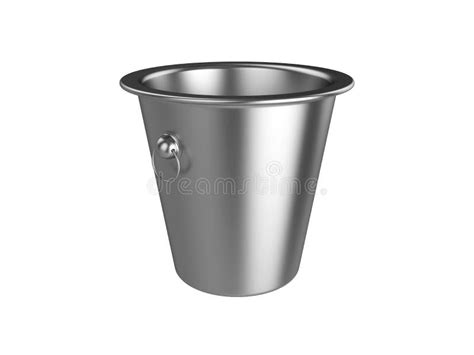 Bucket Isolated On White Background 3d Rendering Stock Illustration