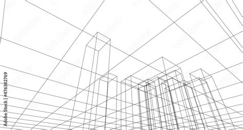 Abstract Modern Architecture Modular Facade 3d Illustration Stock Vector Adobe Stock